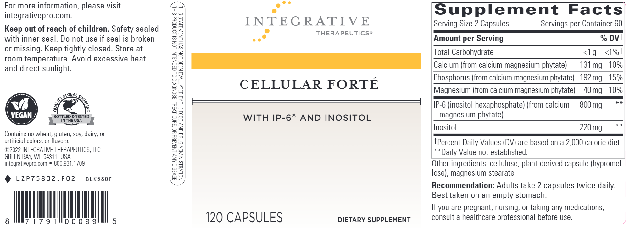 Cellular Forte with IP-6 and Inositol – Provisions for Health & Healing