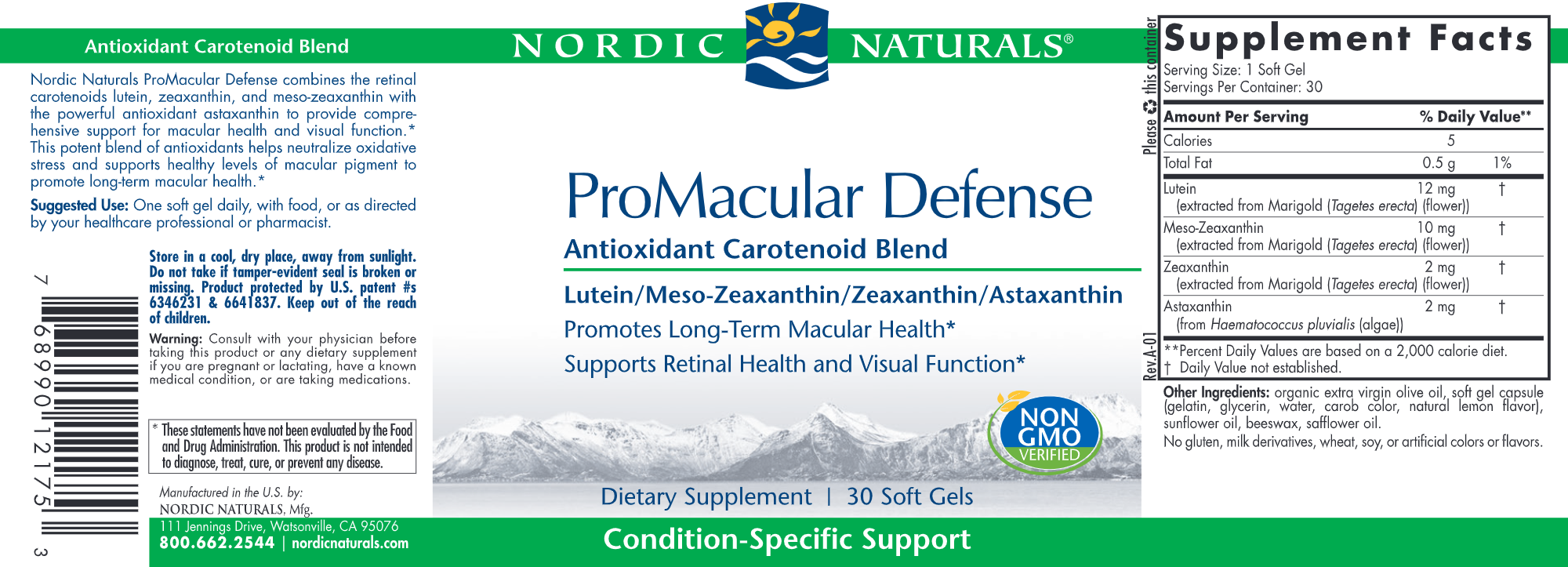 ProMacular Defense – Provisions for Health & Healing